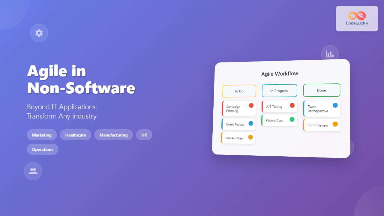 Agile in Non-Software: Complete Guide to Implementation Beyond IT Applications - CodeLucky