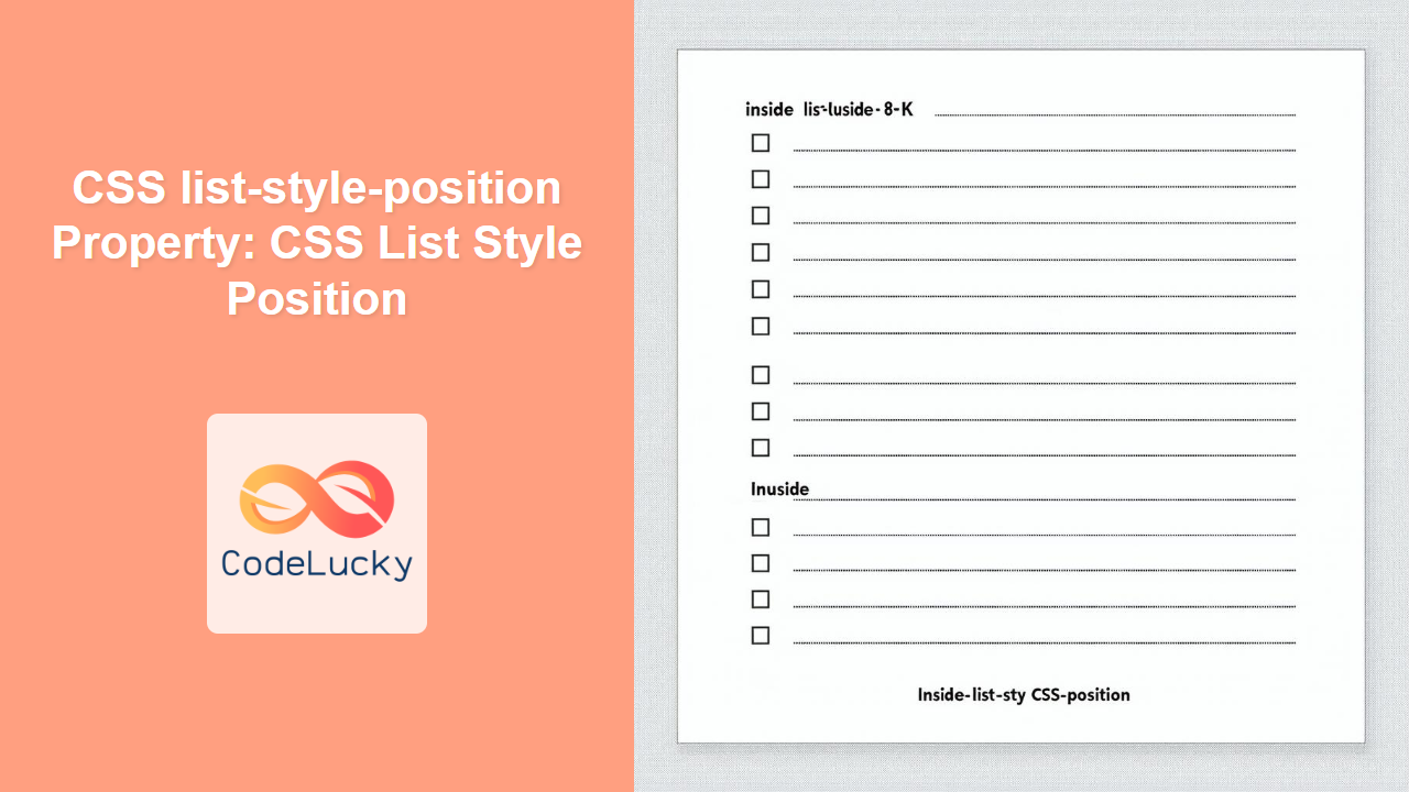 CSS list-style-position Property: CSS List Style Position - CodeLucky