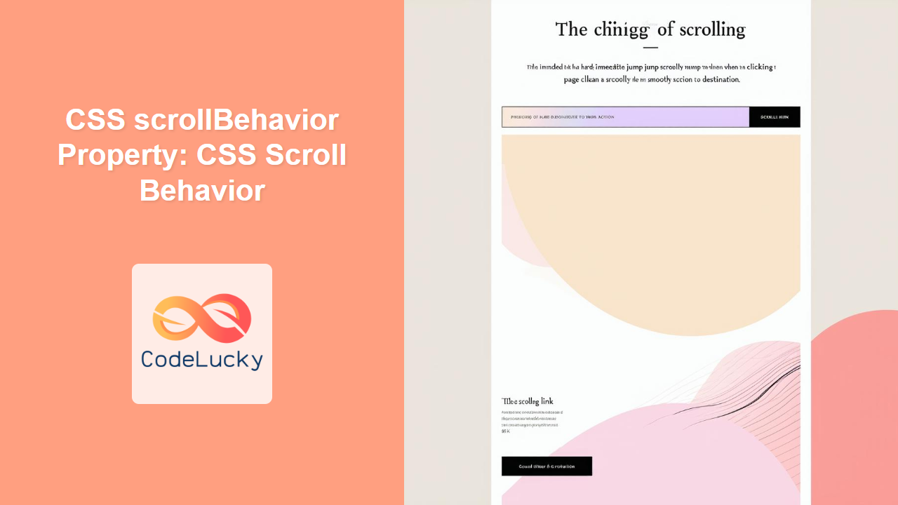 CSS scrollBehavior Property: CSS Scroll Behavior - CodeLucky