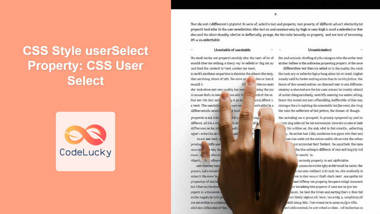 CSS Style userSelect Property: CSS User Select - CodeLucky