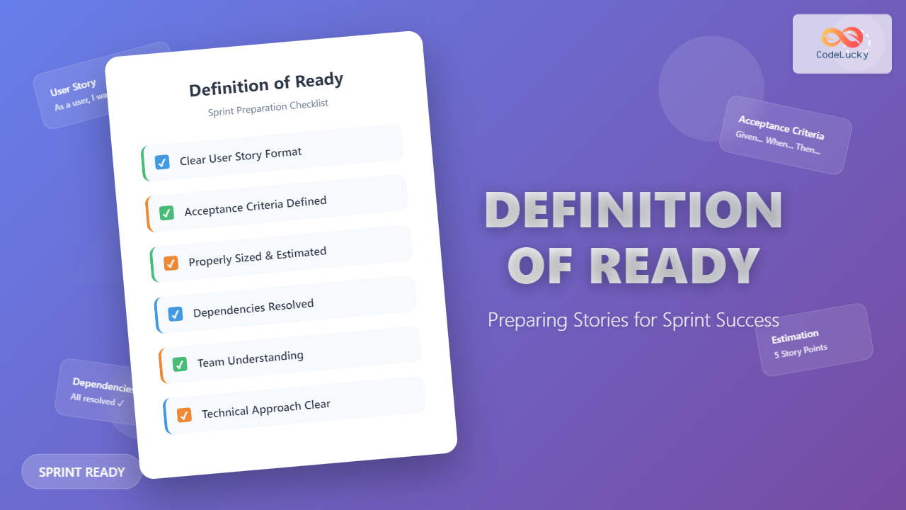 Definition of Ready: The Complete Guide to Preparing User Stories for Sprint Success - CodeLucky