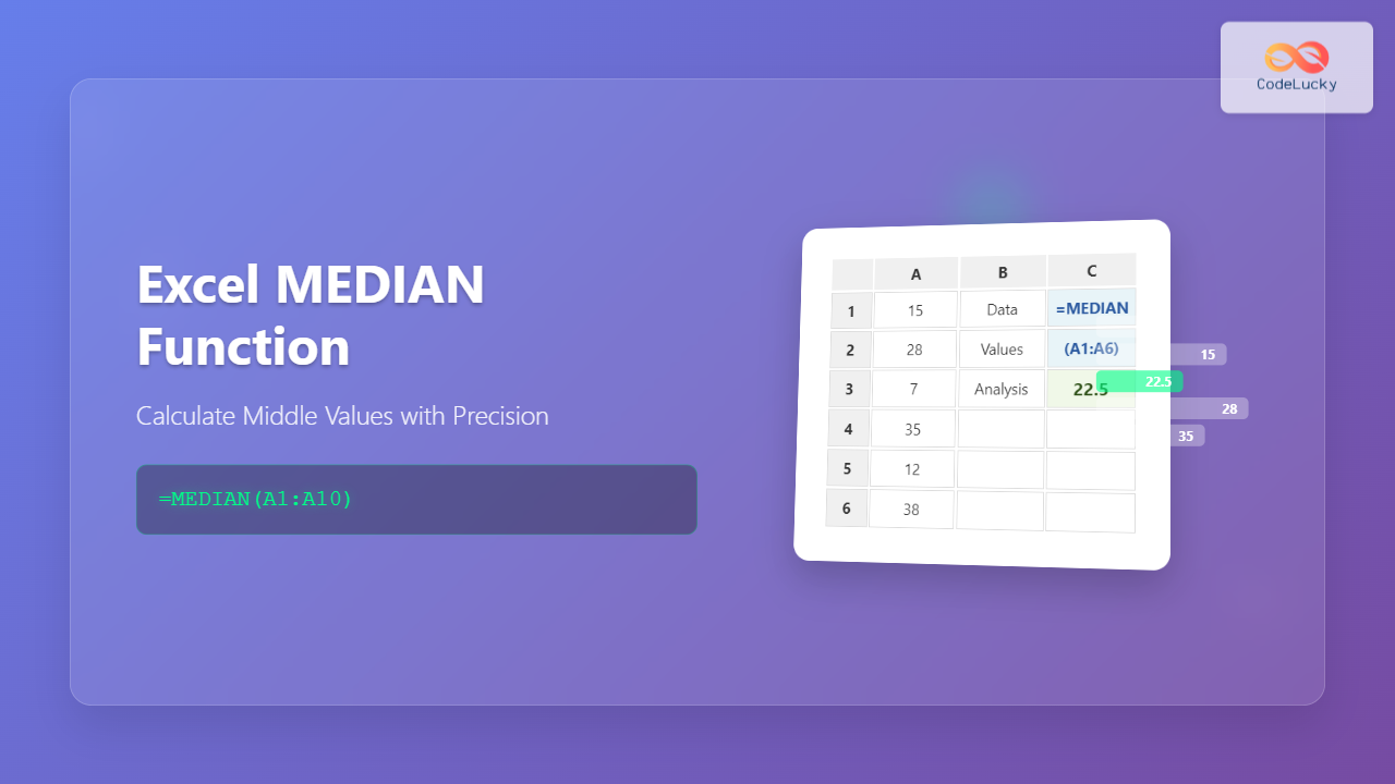 Excel MEDIAN Function: Complete Guide to Middle Value Calculations ...