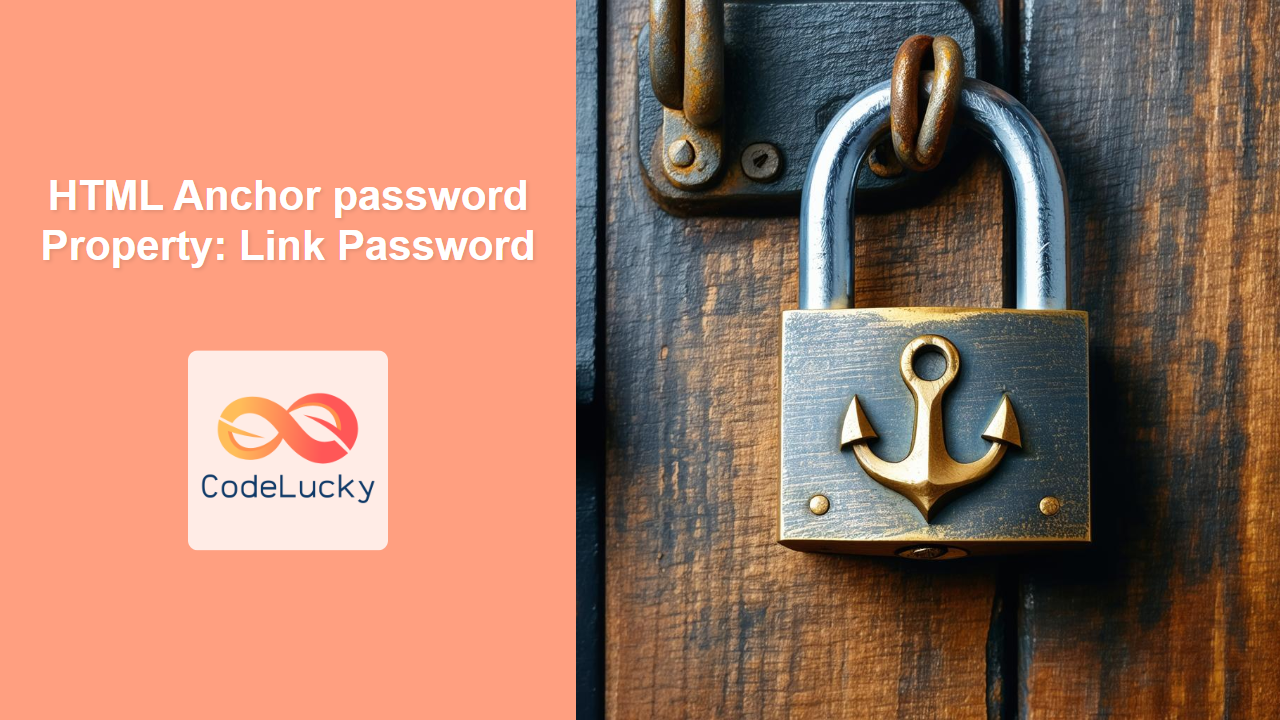 HTML Anchor password Property: Link Password - CodeLucky