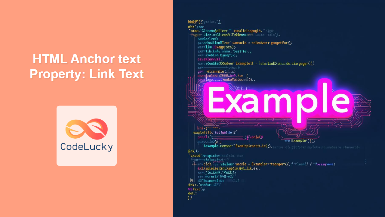 HTML Anchor text Property: Link Text - CodeLucky