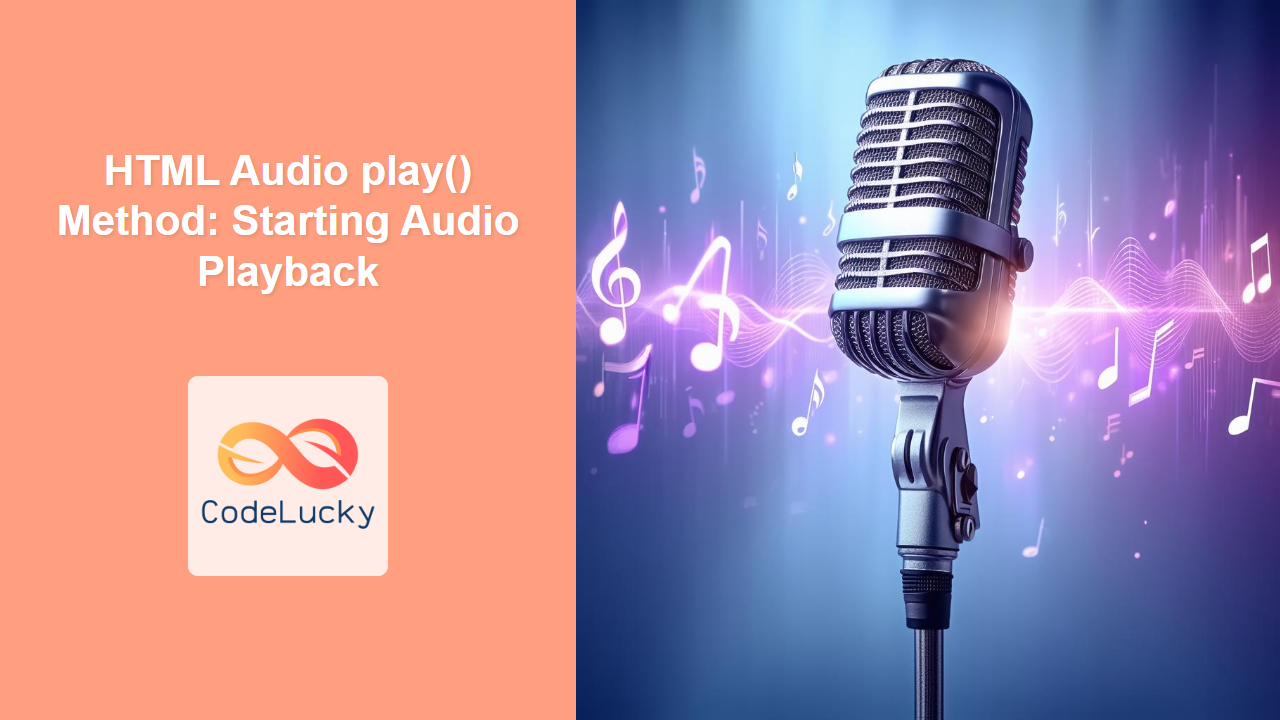 HTML Audio play() Method: Starting Audio Playback - CodeLucky