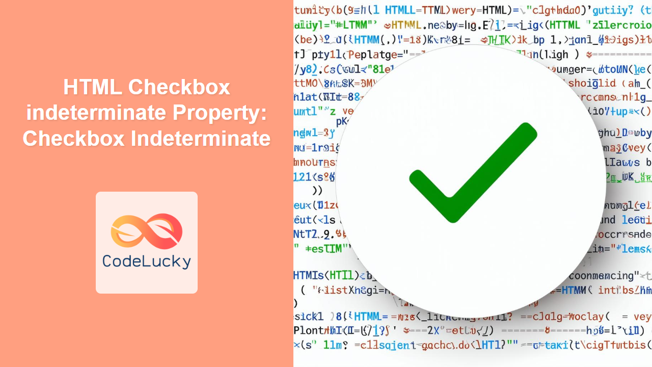 HTML Checkbox indeterminate Property: Checkbox Indeterminate - CodeLucky