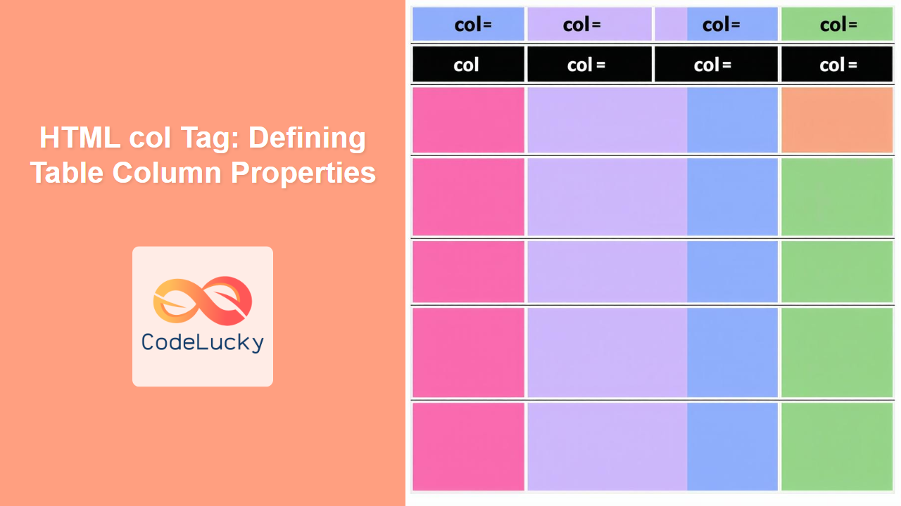 HTML col Tag: Defining Table Column Properties - CodeLucky