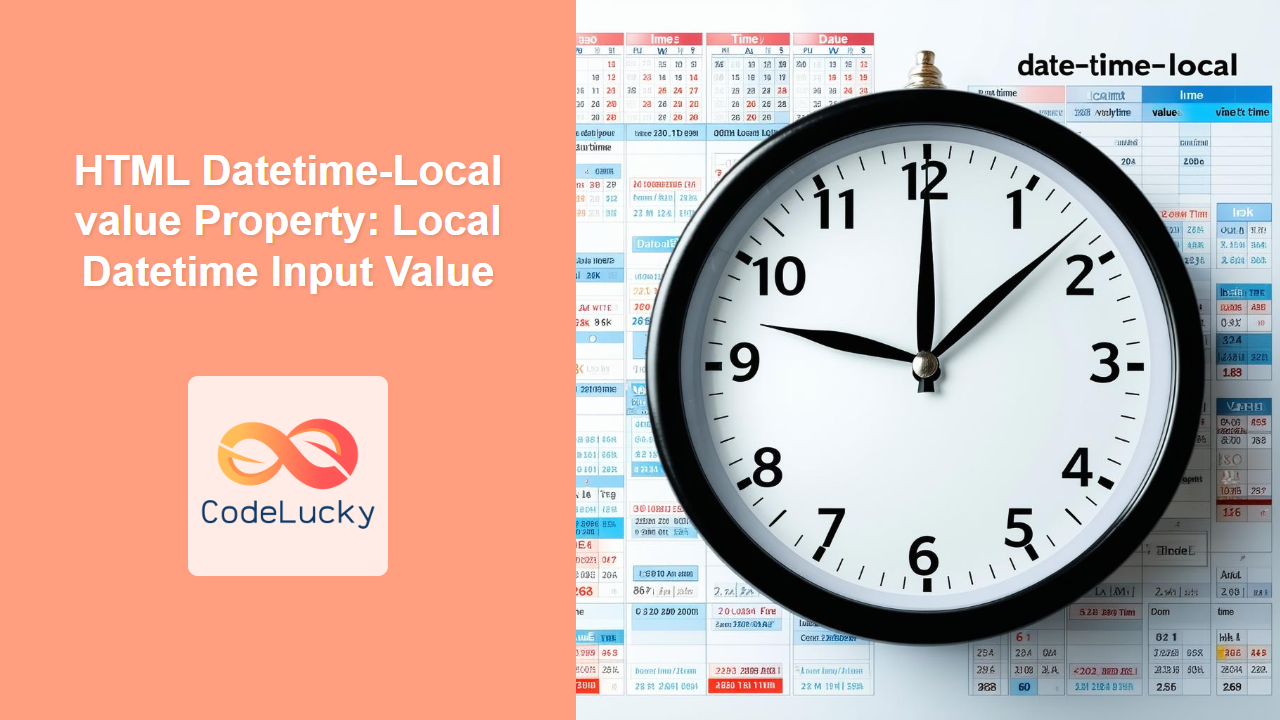 HTML Datetime-Local value Property: Local Datetime Input Value - CodeLucky