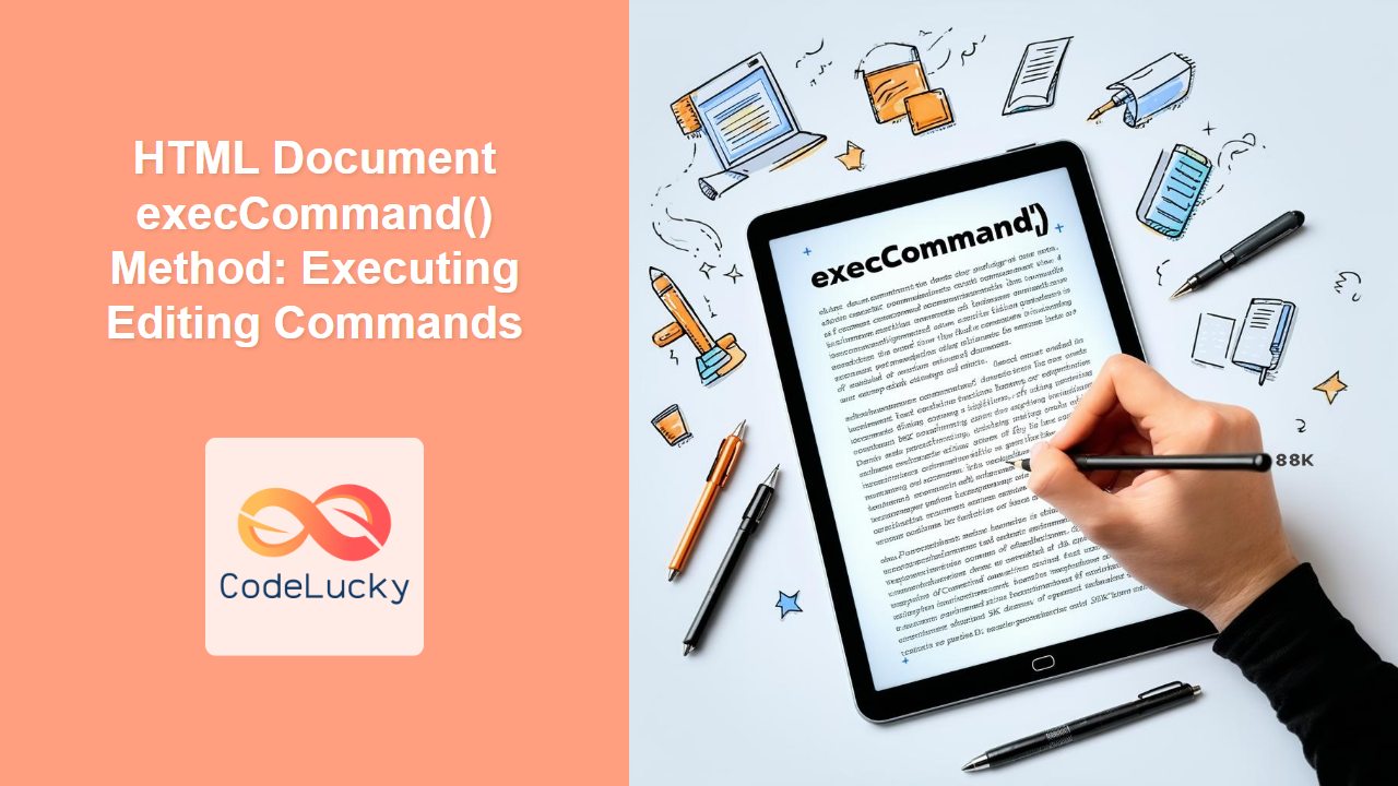 HTML Document execCommand() Method: Executing Editing Commands - CodeLucky