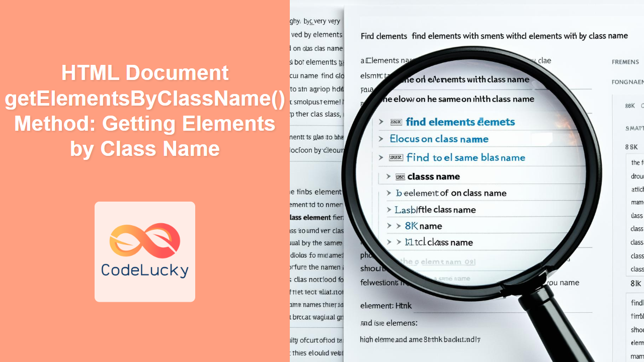 HTML Document getElementsByClassName() Method: Getting Elements by Class Name - CodeLucky