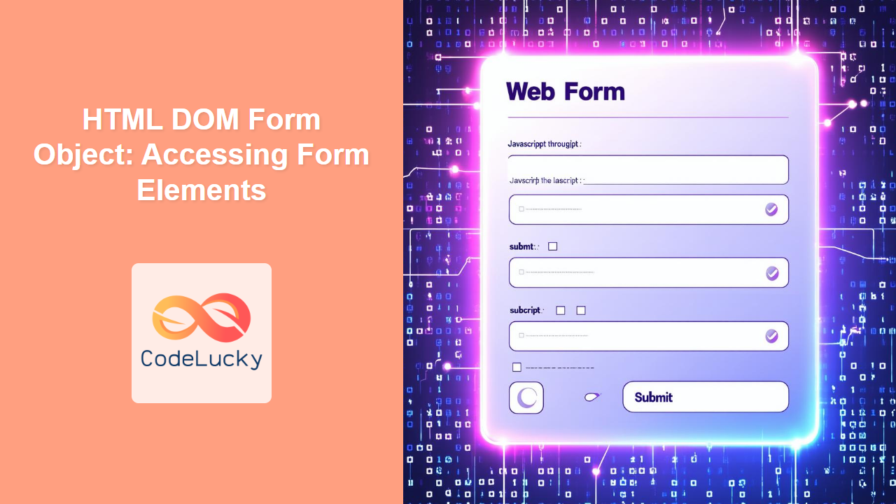 HTML DOM Form Object: Accessing Form Elements - CodeLucky