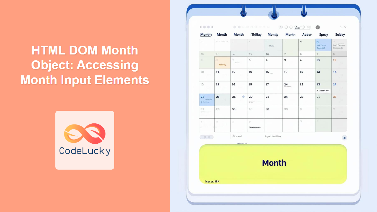 HTML DOM Month Object: Accessing Month Input Elements - CodeLucky