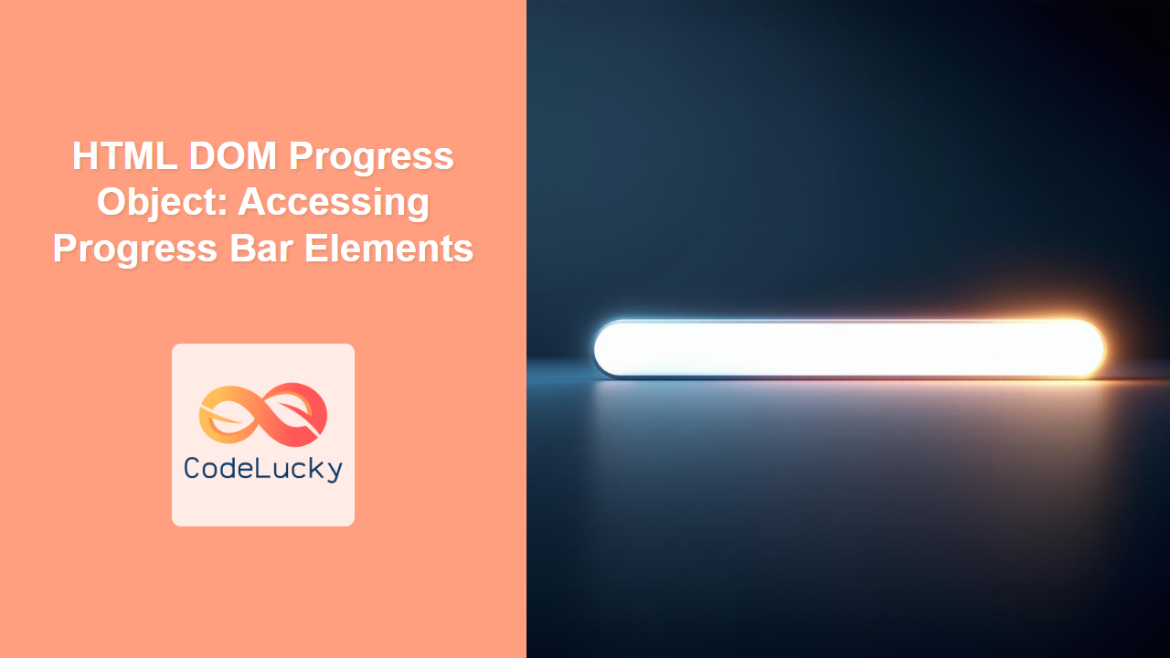 HTML DOM Progress Object: Accessing Progress Bar Elements - CodeLucky