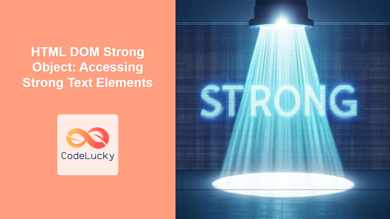 HTML DOM Strong Object: Accessing Strong Text Elements - CodeLucky