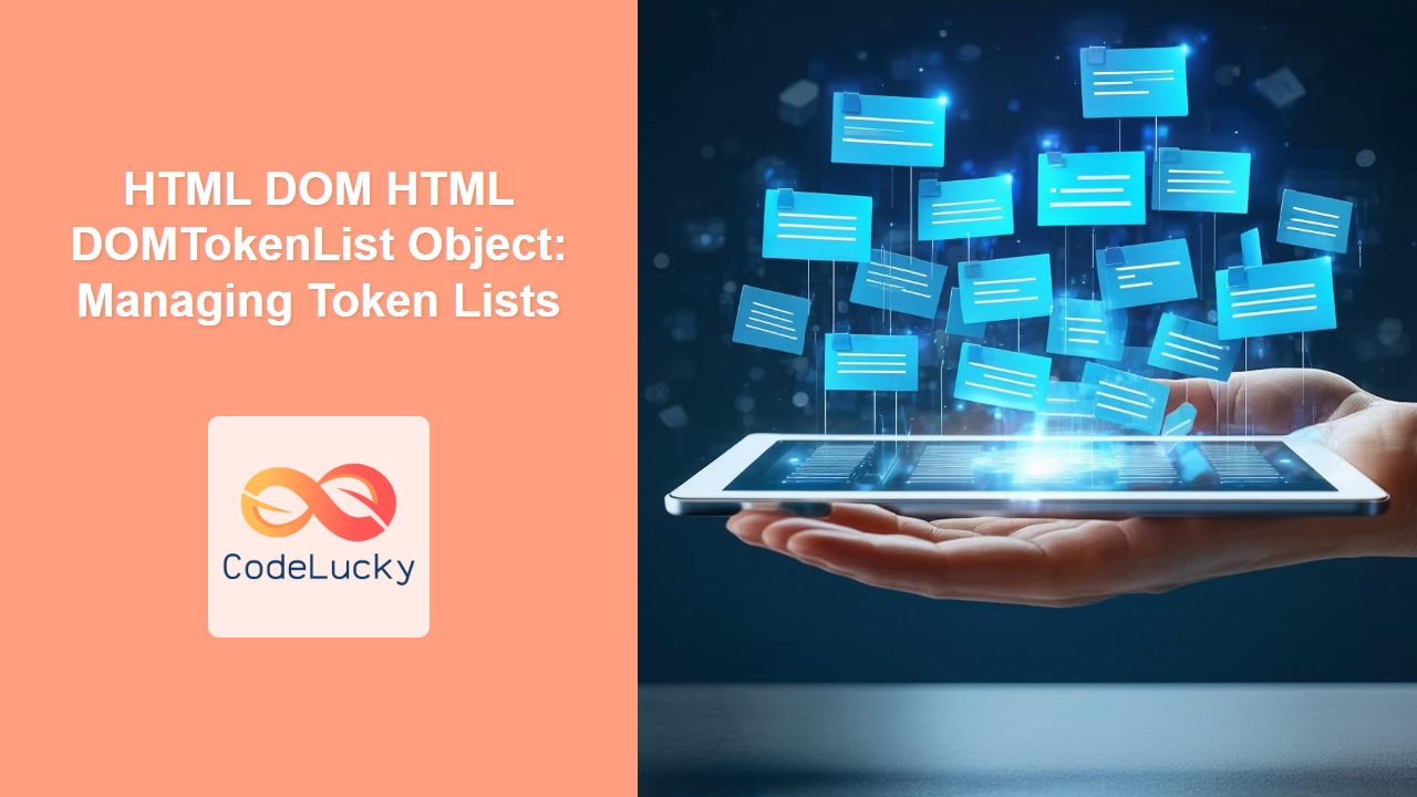 Html Dom Html Domtokenlist Object Managing Token Lists Codelucky