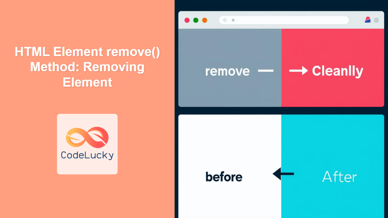 HTML Element remove() Method: Removing Element - CodeLucky