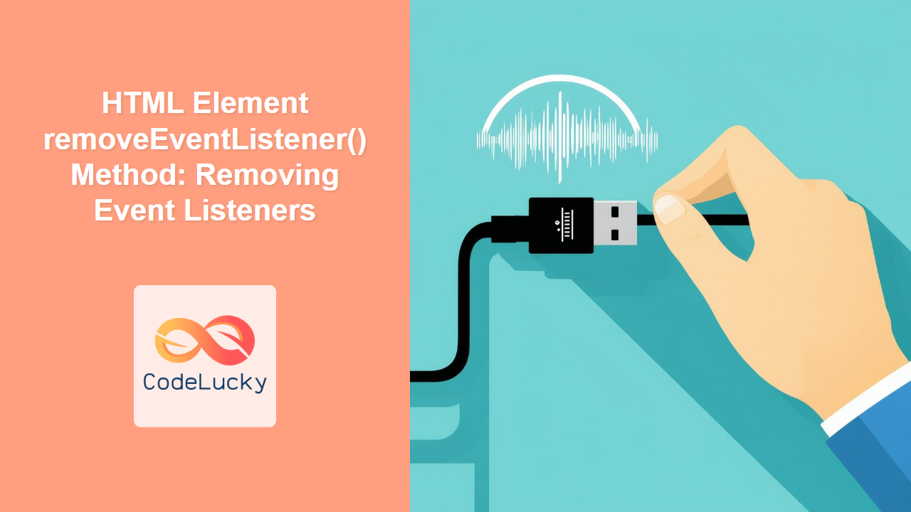 HTML Element removeEventListener() Method: Removing Event Listeners ...