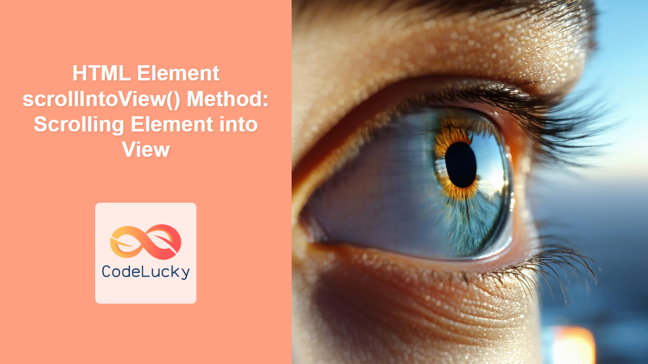 HTML Element scrollIntoView() Method: Scrolling Element into View ...