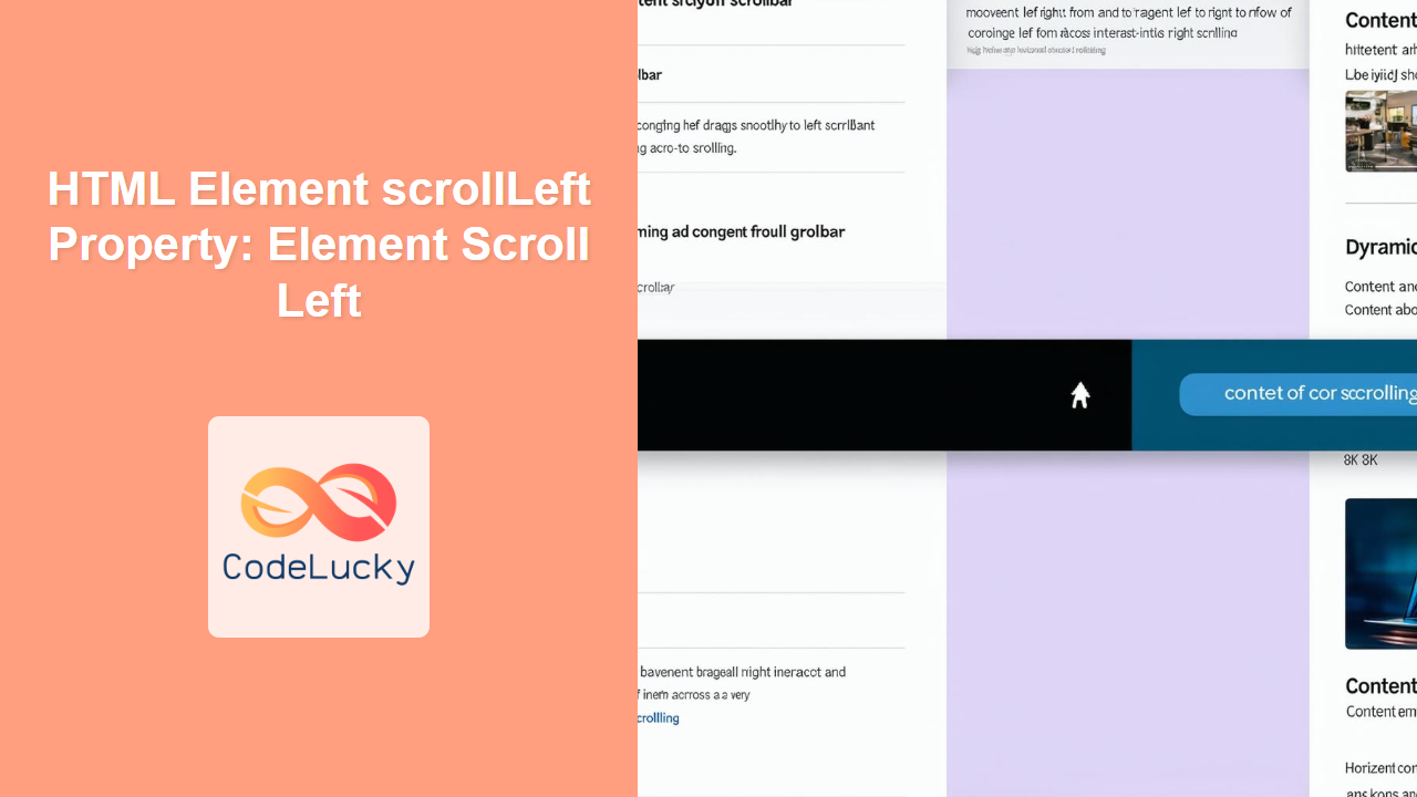 HTML Element scrollLeft Property: Element Scroll Left - CodeLucky