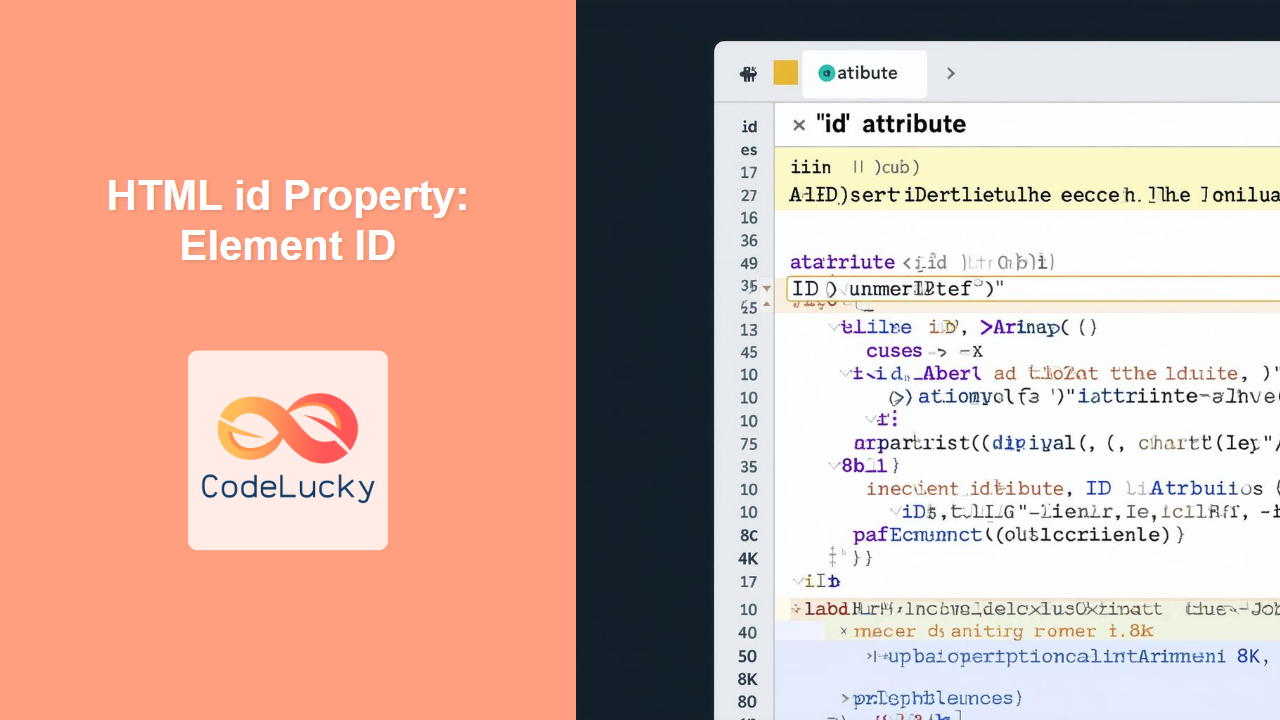 HTML id Property: Element ID - CodeLucky