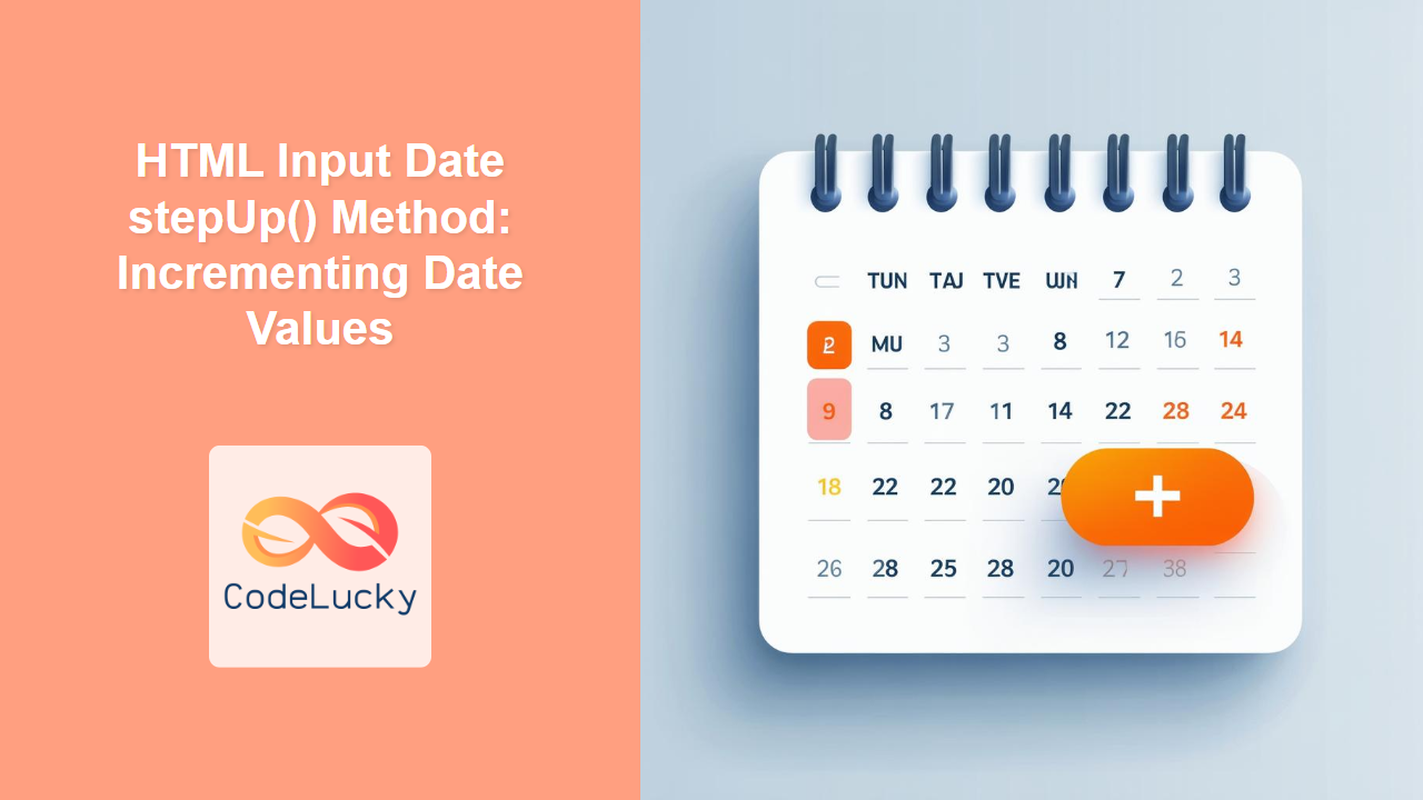 HTML Input Date stepUp() Method: Incrementing Date Values - CodeLucky