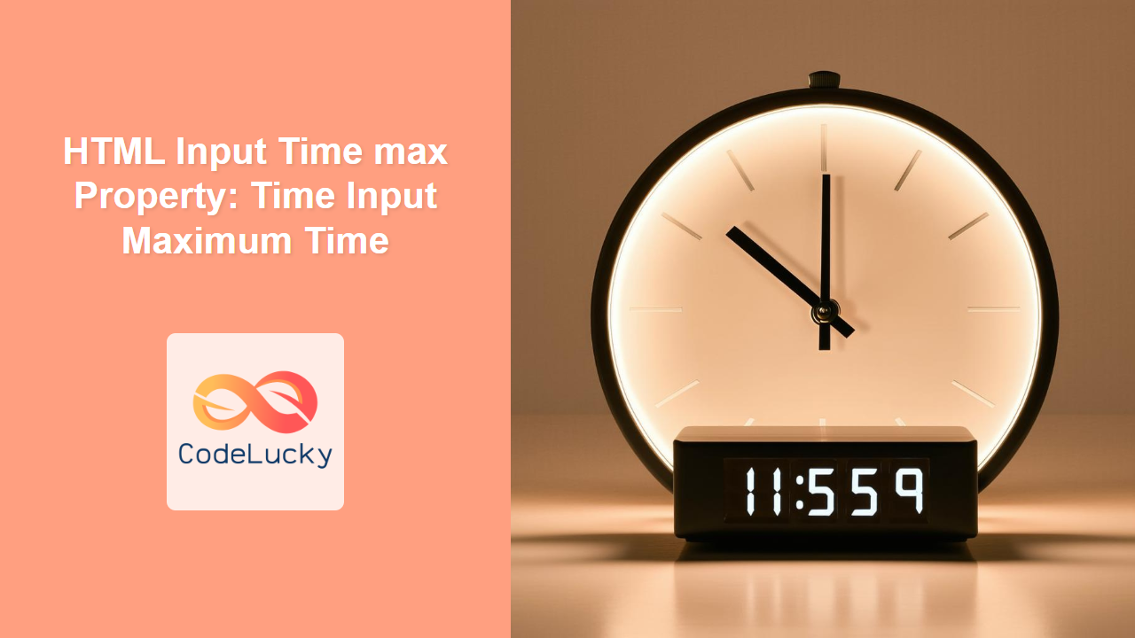 HTML Input Time max Property: Time Input Maximum Time - CodeLucky