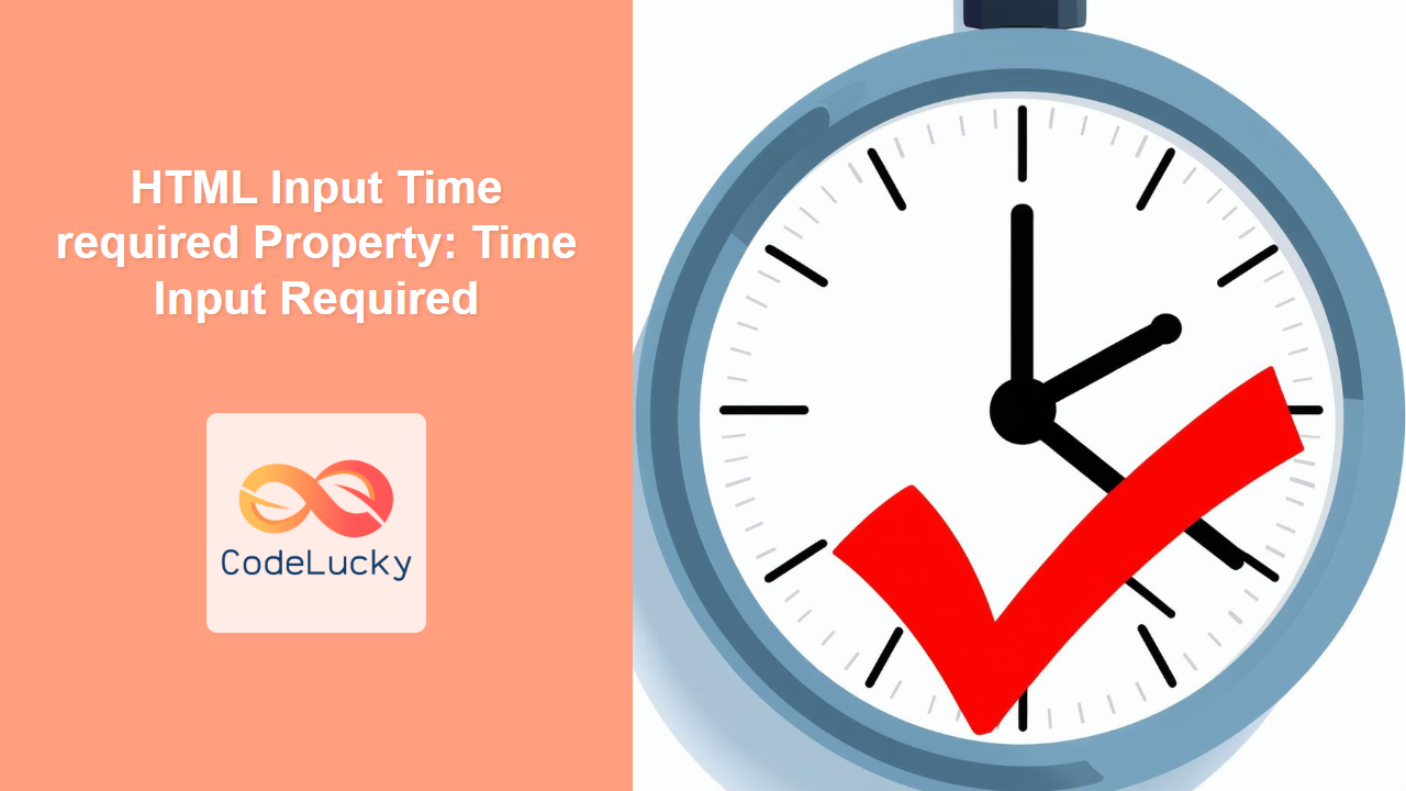 HTML Input Time required Property: Time Input Required - CodeLucky