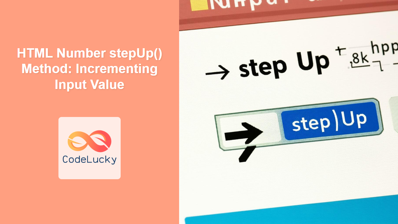 HTML Number stepUp() Method: Incrementing Input Value - CodeLucky