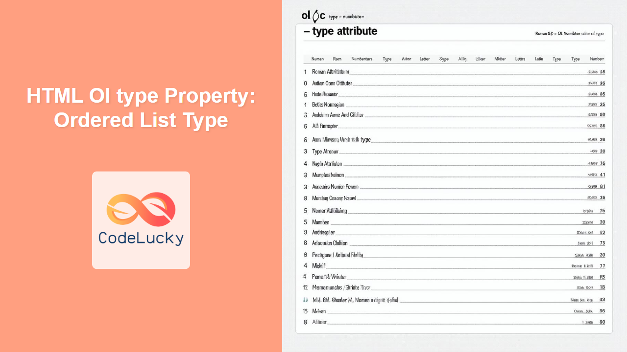 HTML Ol type Property: Ordered List Type - CodeLucky