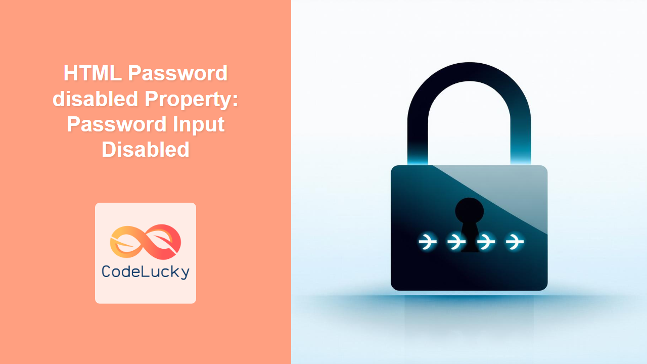 HTML Password disabled Property: Password Input Disabled - CodeLucky