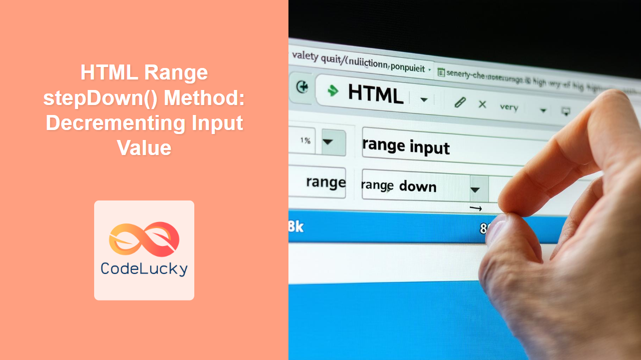 HTML Range stepDown() Method: Decrementing Input Value - CodeLucky