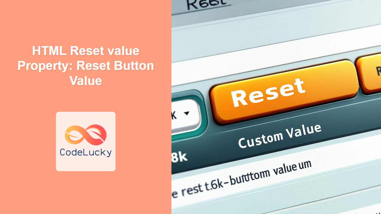 HTML Reset value Property: Reset Button Value - CodeLucky