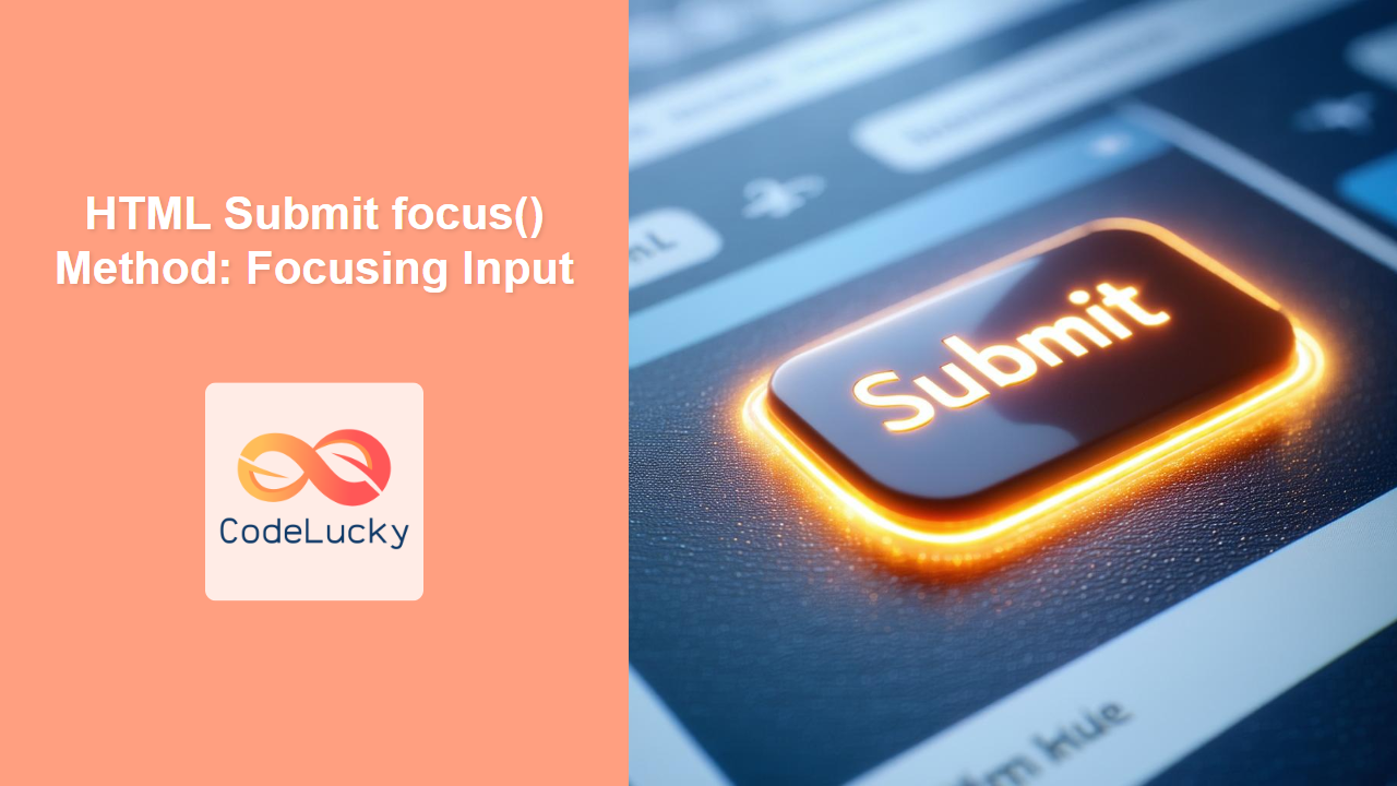 HTML Submit focus() Method: Focusing Input - CodeLucky