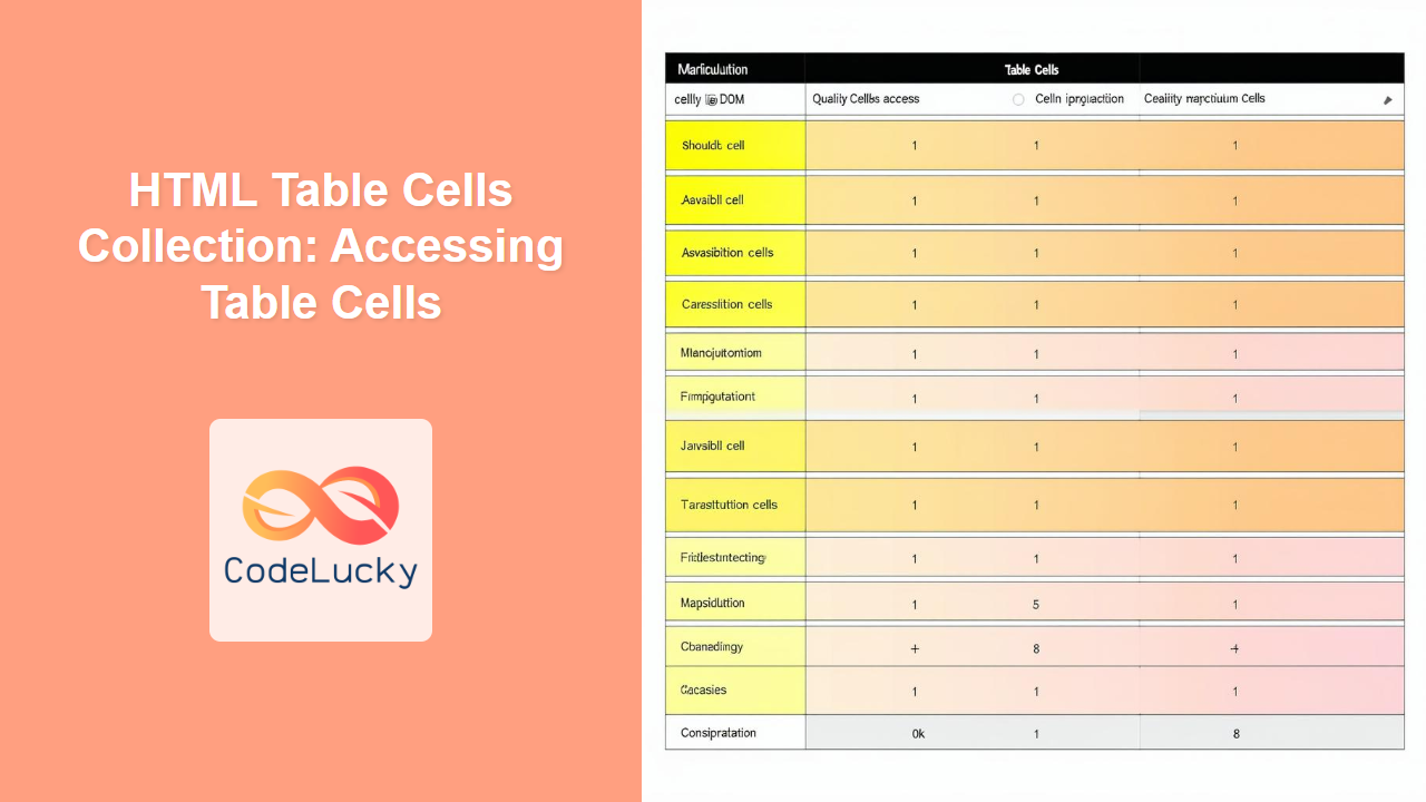 HTML Table Cells Collection: Accessing Table Cells - CodeLucky