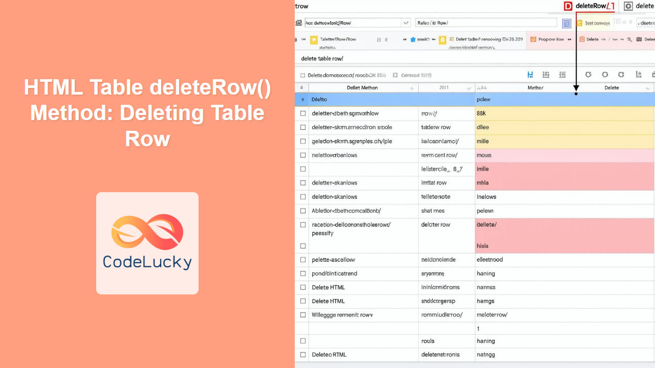 HTML Table deleteRow() Method: Deleting Table Row - CodeLucky