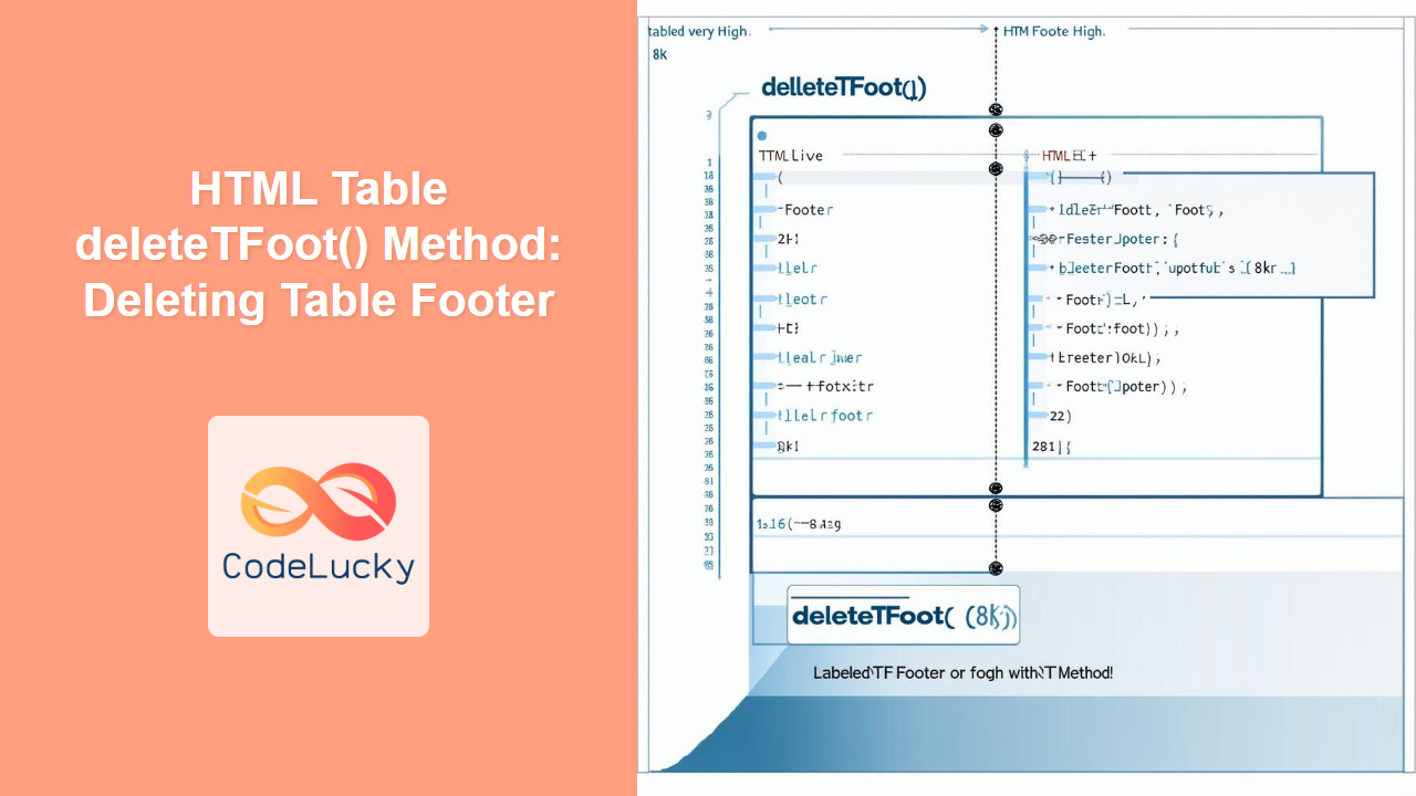 HTML Table deleteTFoot() Method: Deleting Table Footer - CodeLucky
