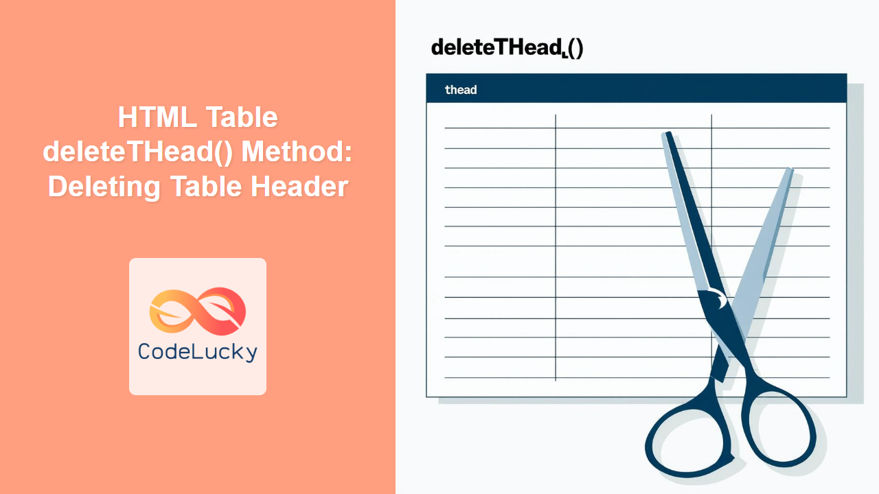 HTML Table deleteTHead() Method: Deleting Table Header - CodeLucky