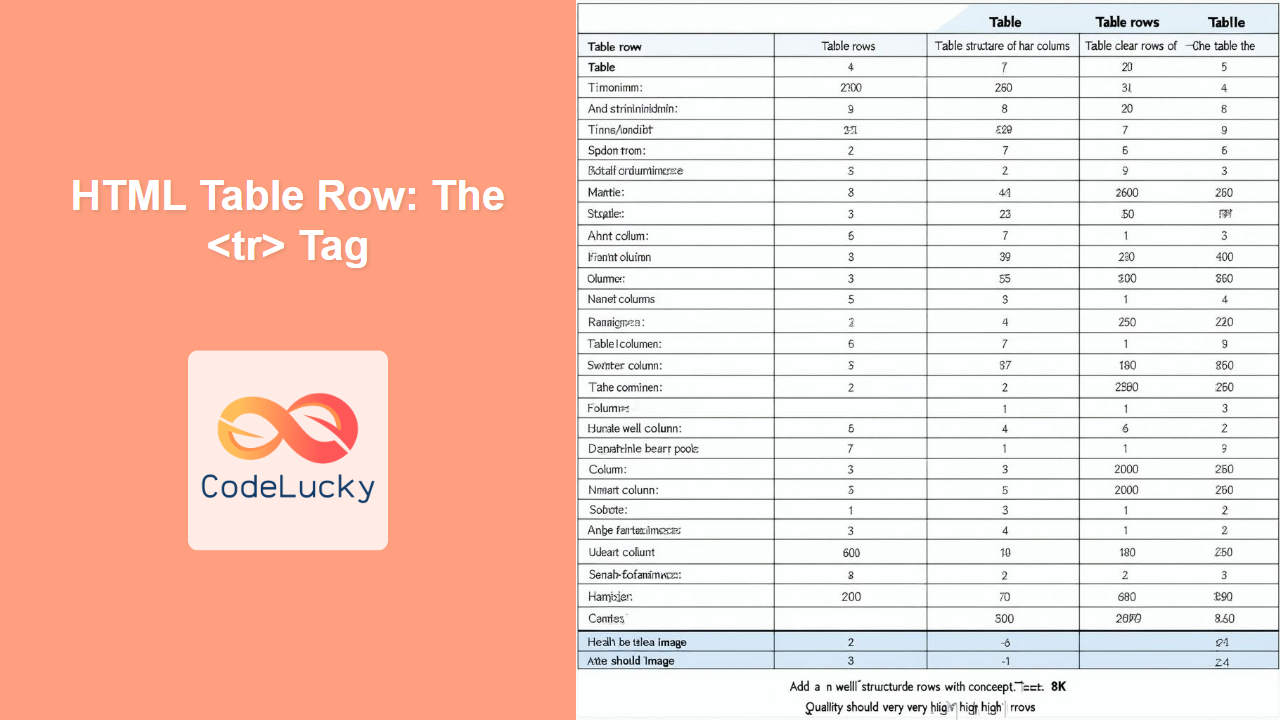 HTML Table Row: The Tag - CodeLucky