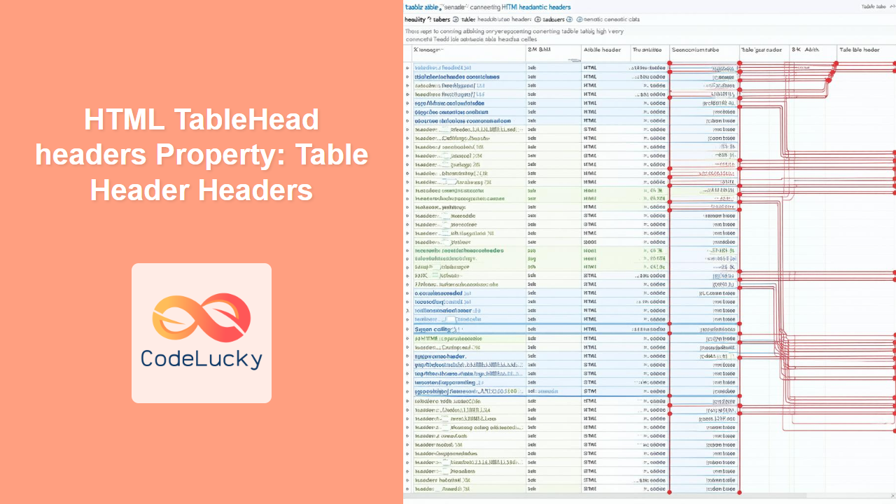 HTML TableHead headers Property: Table Header Headers - CodeLucky