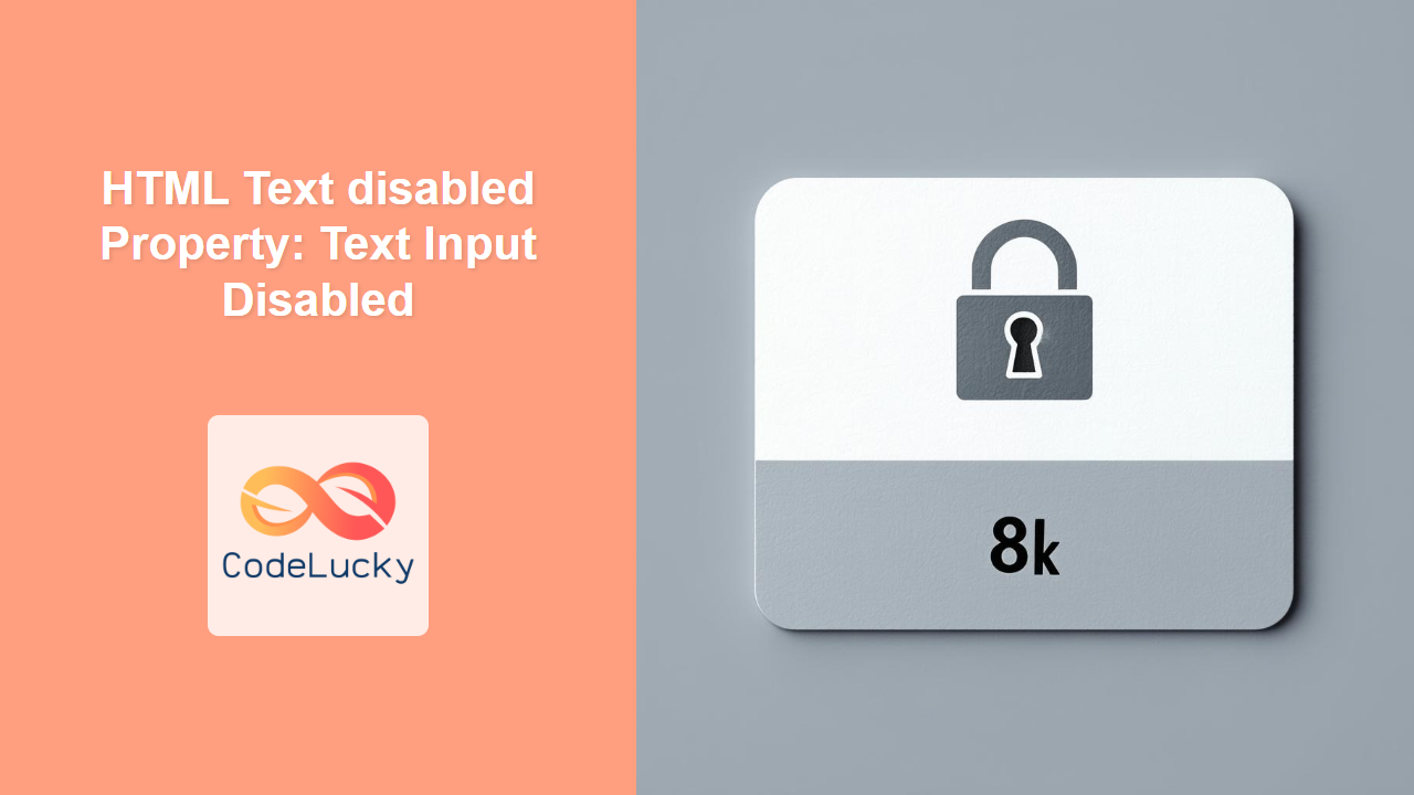 Html Text Disabled Property Text Input Disabled Codelucky