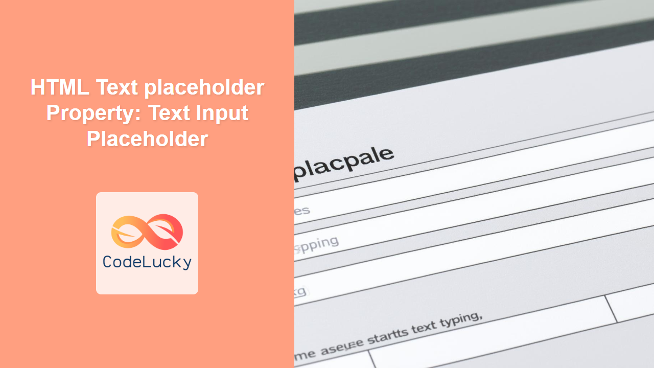 HTML Text placeholder Property: Text Input Placeholder - CodeLucky