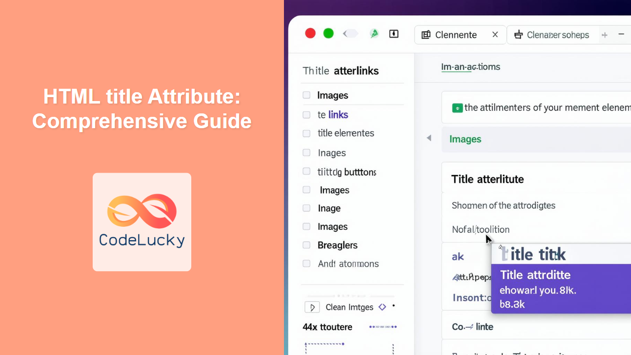 HTML title Attribute: Comprehensive Guide - CodeLucky