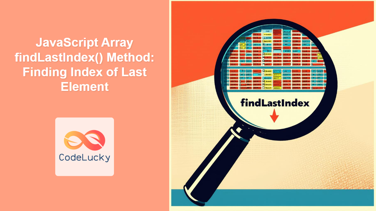 JavaScript Array findLastIndex() Method: Finding Index of Last Element - CodeLucky