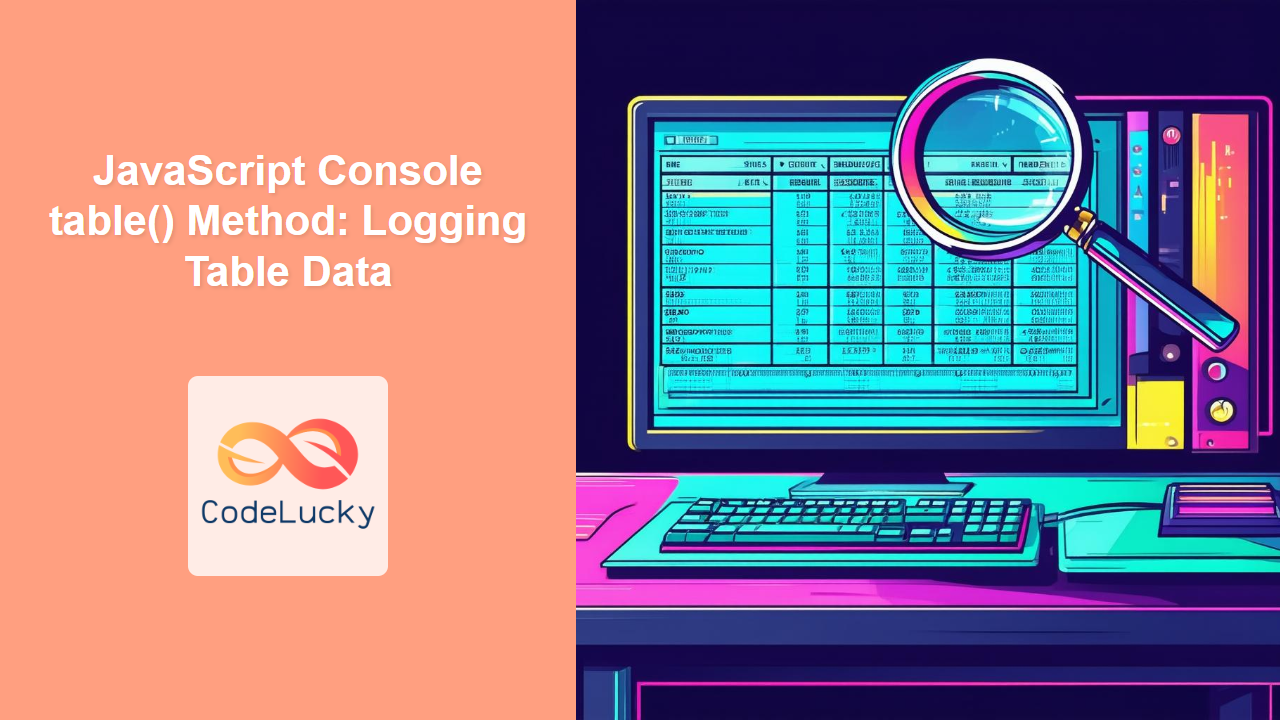 JavaScript Console table() Method: Logging Table Data - CodeLucky