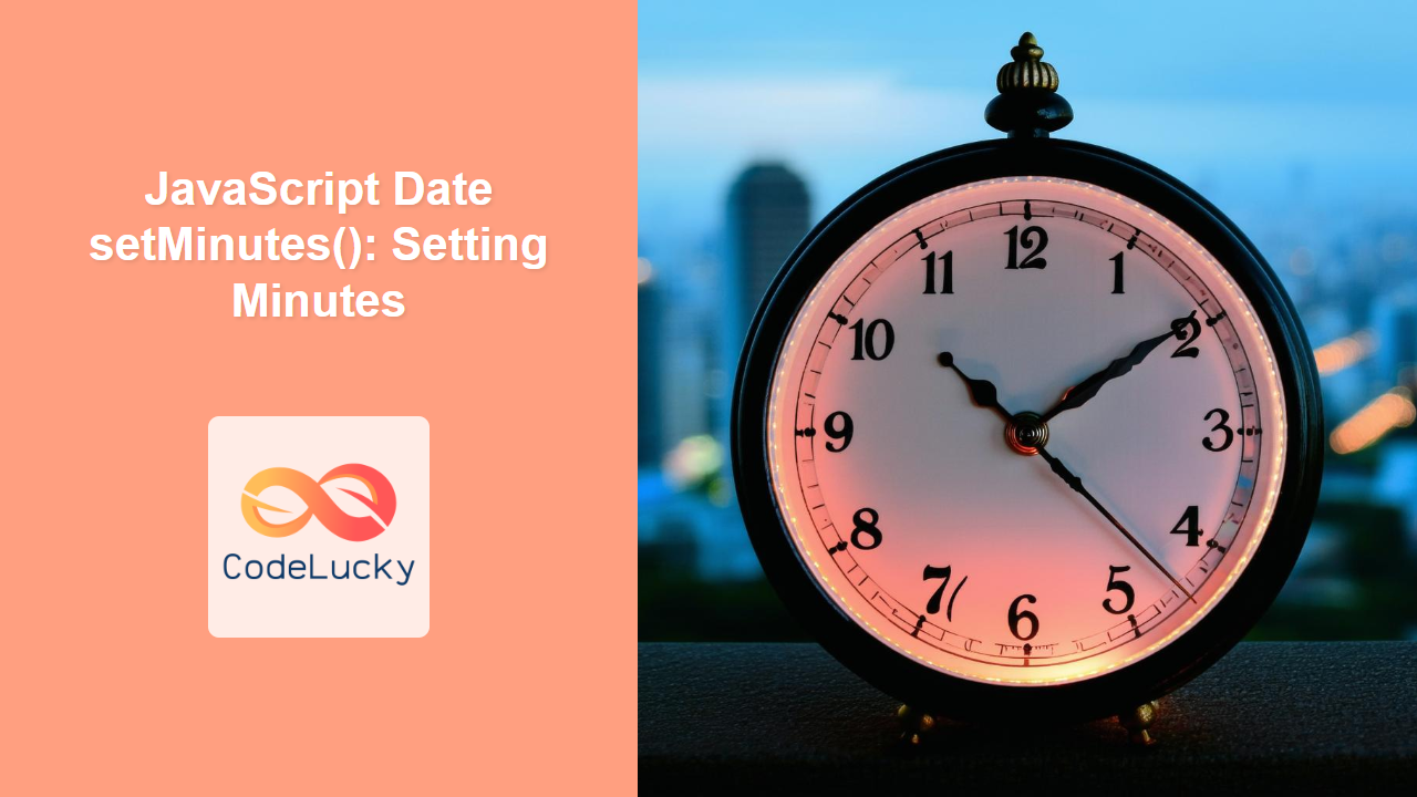 JavaScript Date setMinutes(): Setting Minutes - CodeLucky