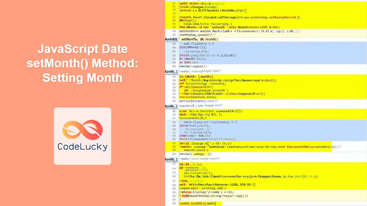 JavaScript Date setMonth() Method: Setting Month - CodeLucky