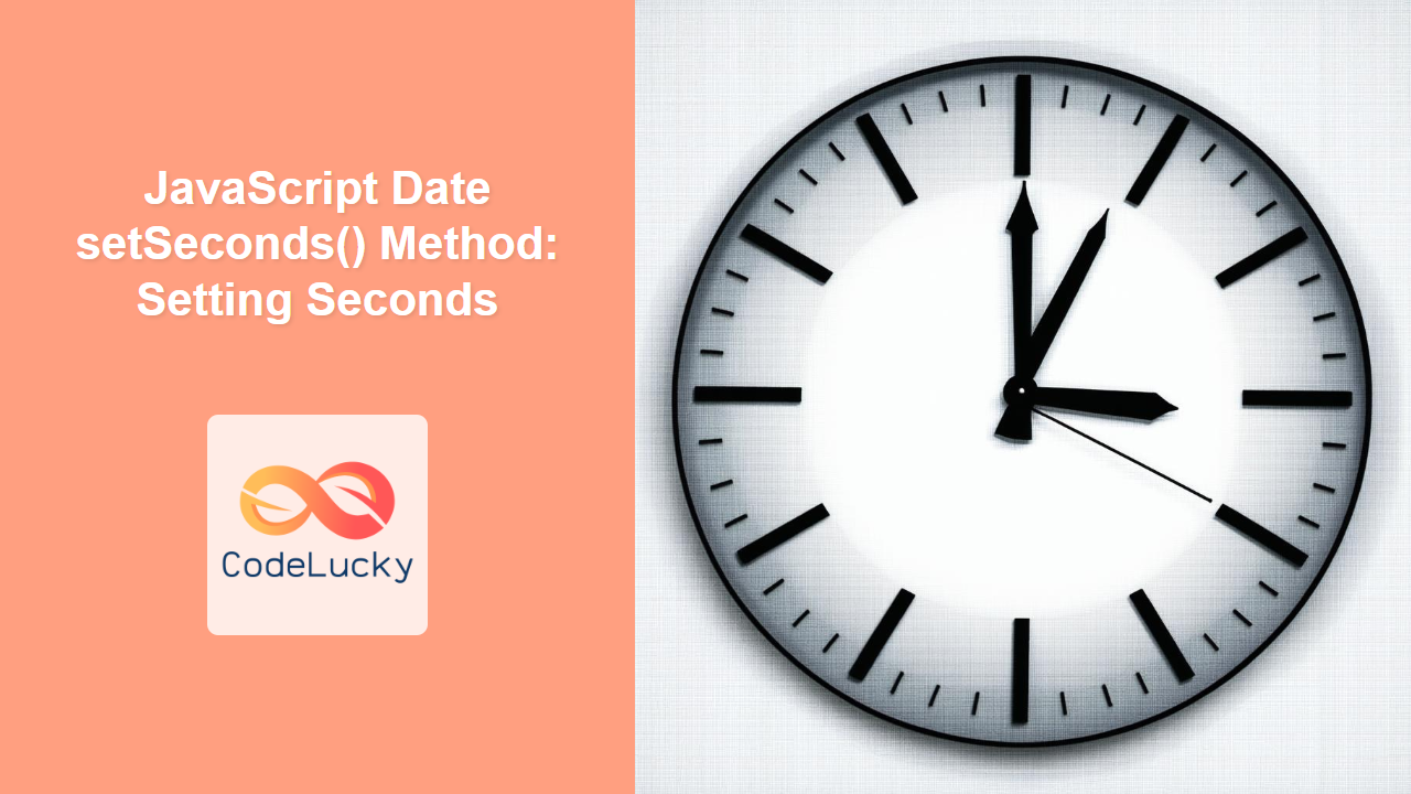 JavaScript Date setSeconds() Method: Setting Seconds - CodeLucky