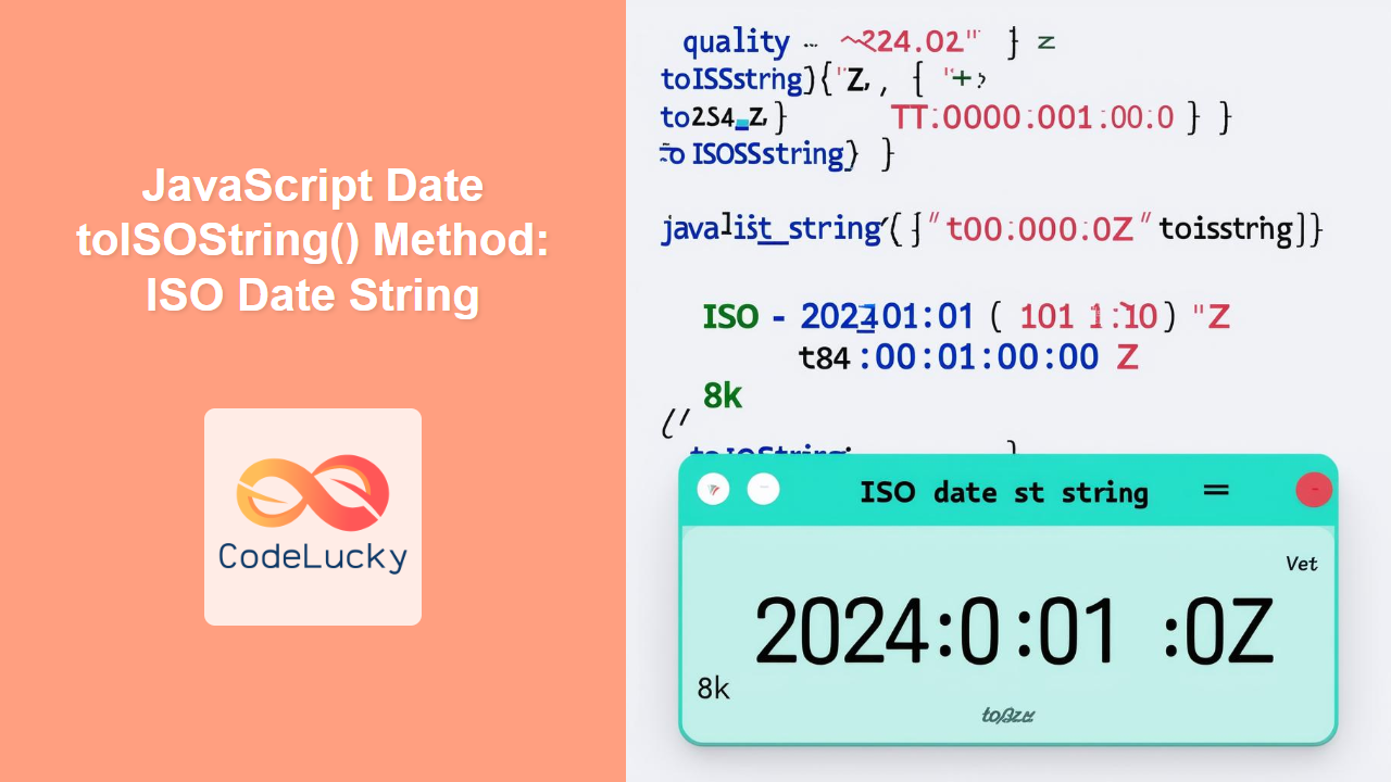 JavaScript Date toISOString() Method: ISO Date String - CodeLucky
