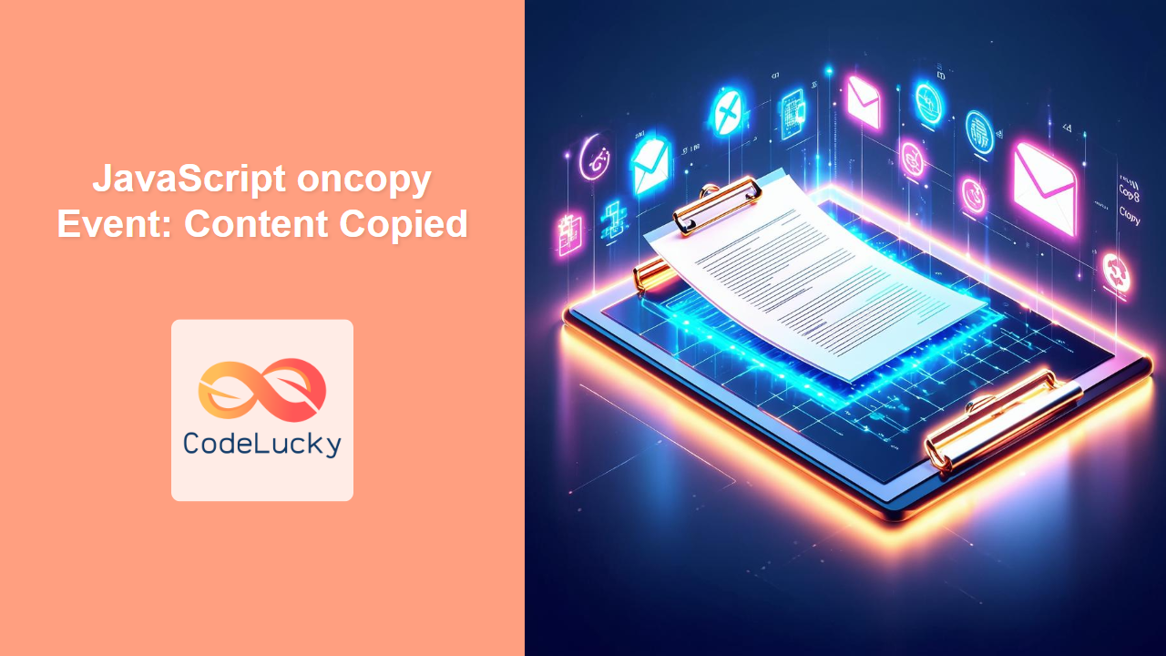 JavaScript oncopy Event: Content Copied - CodeLucky