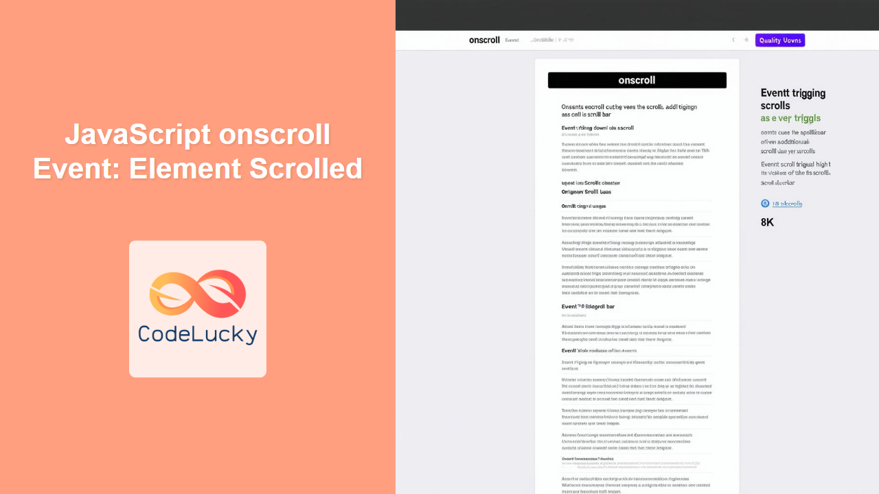 JavaScript onscroll Event: Element Scrolled - CodeLucky